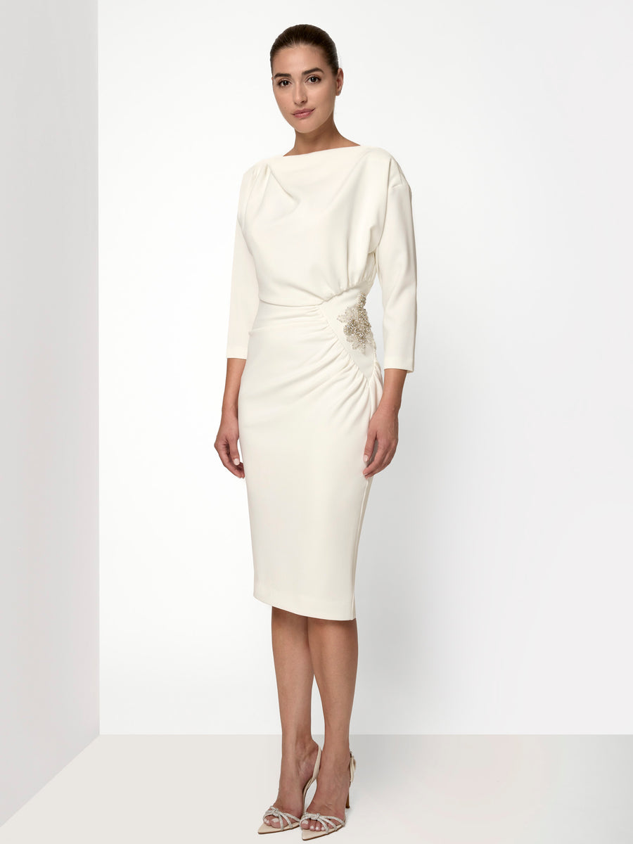 Hailey dress with white crystals – Andreea Raicu